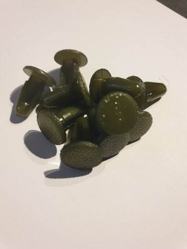 Olive Green Interior Retainer/Canoe Clips X 10 Suits Holden HQ, HJ ,HX ...