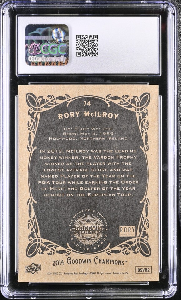 RARE RORY MCILROY 2014 Goodwin Champions #74 LOW POP COUPONS + FREE ...