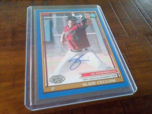 SLADE CECCONI 54/150 Blue Parallel Autograph 🔥 2021 TOPPS PRO DEBUT Top ...