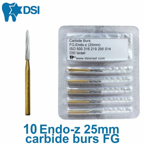 10x DSI Dental Endodontic Endo-Z Zekrya FG Carbide Cutter Bur Safe End ...