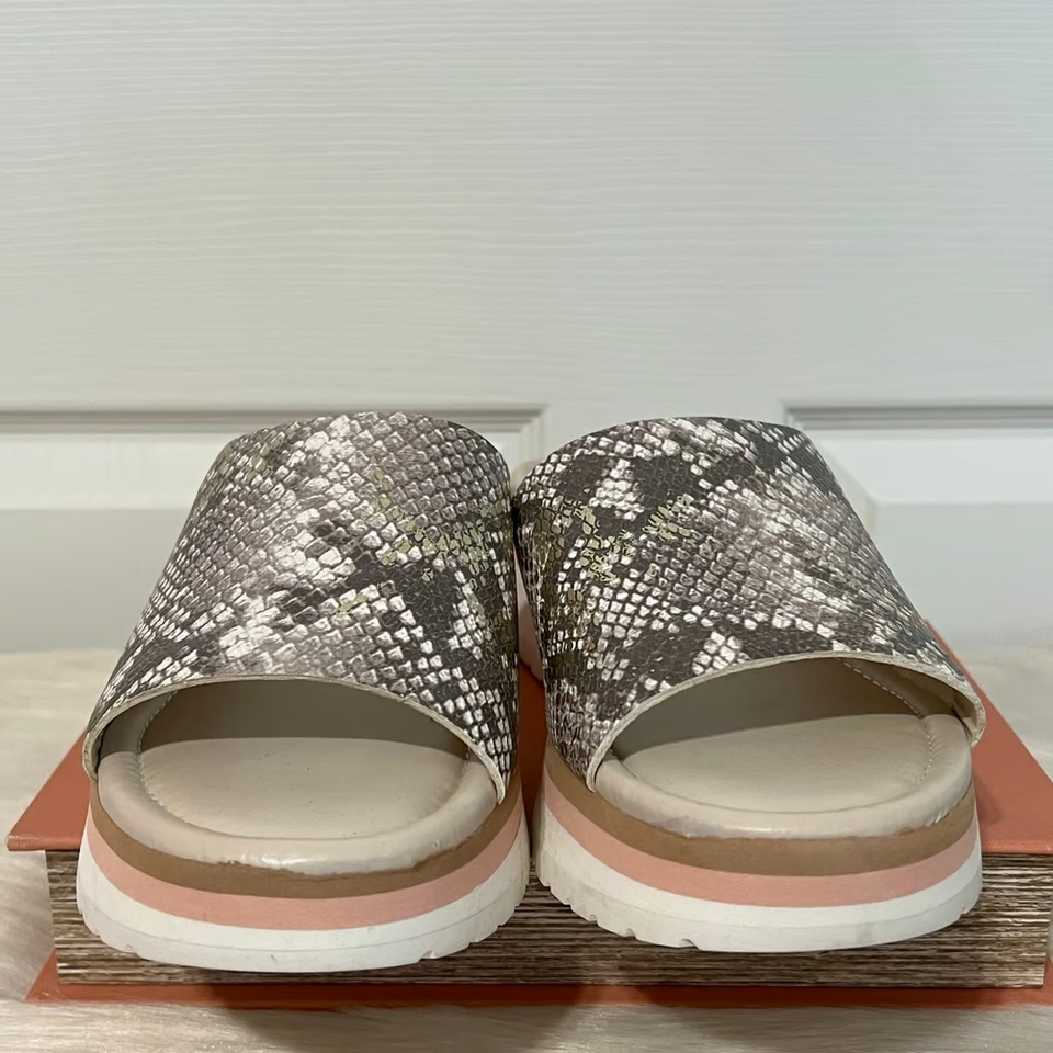 Dolce Vita Milo Sneak Wedge Tan/Pink/White Slide Sandals Size 9 | eBay