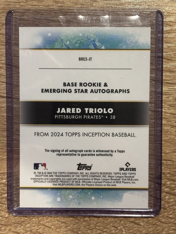 Jared Triolo RC 2024 Topps Inception Rookie & Emerging Star Auto Green ...