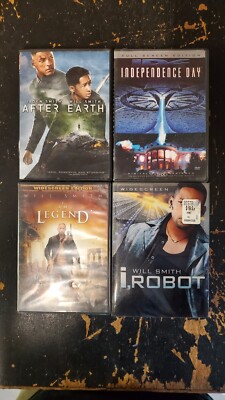 Will Smith Movie DVD Lot ( Independance Day, After Earth, I am Legend ...