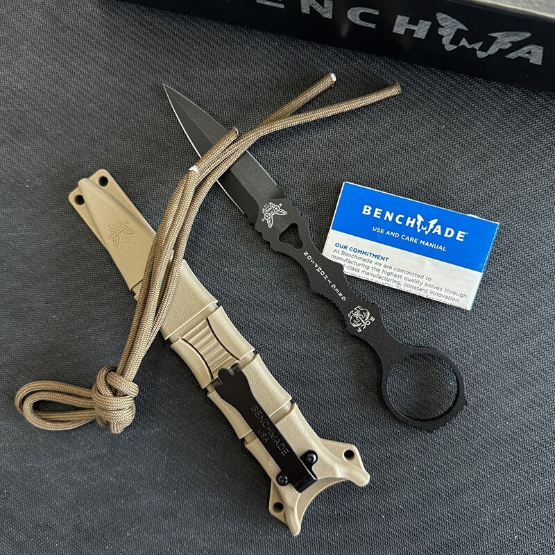 Benchmade 176BKSN SOCP Dagger Sand Sheath 440C Stainless Steel Fixed ...