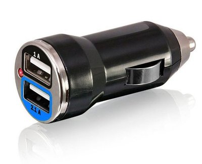 Dual USB Mini USB Car Charger Adapter - Black | eBay