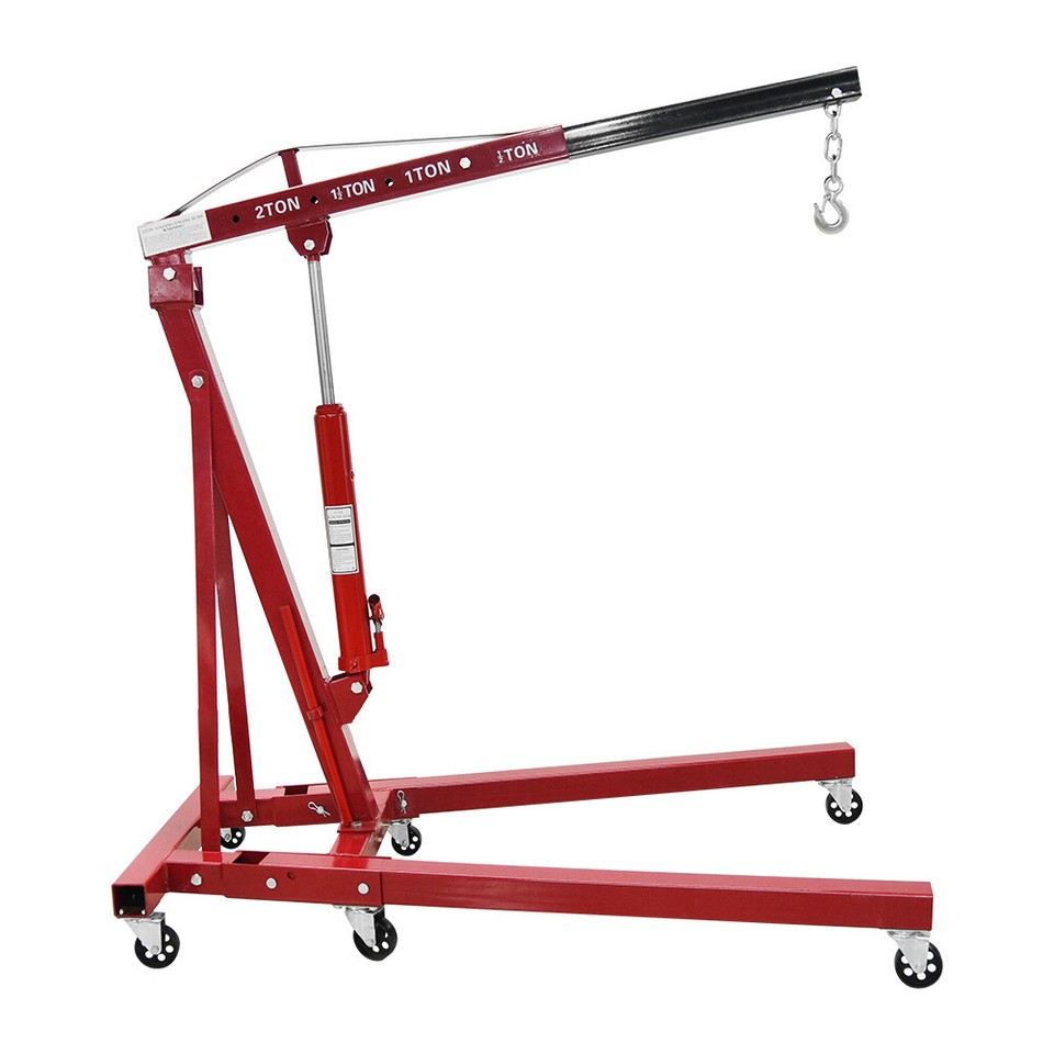 Engine Crane 2 T Tonne Stand Hoist lift Jack Hydraulic Folding Leveller ...