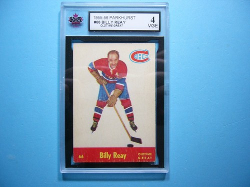 1955/56 PARKHURST HOCKEY CARD #66 BILLY REAY OTG KSA 4 VG/EX SHARP ...