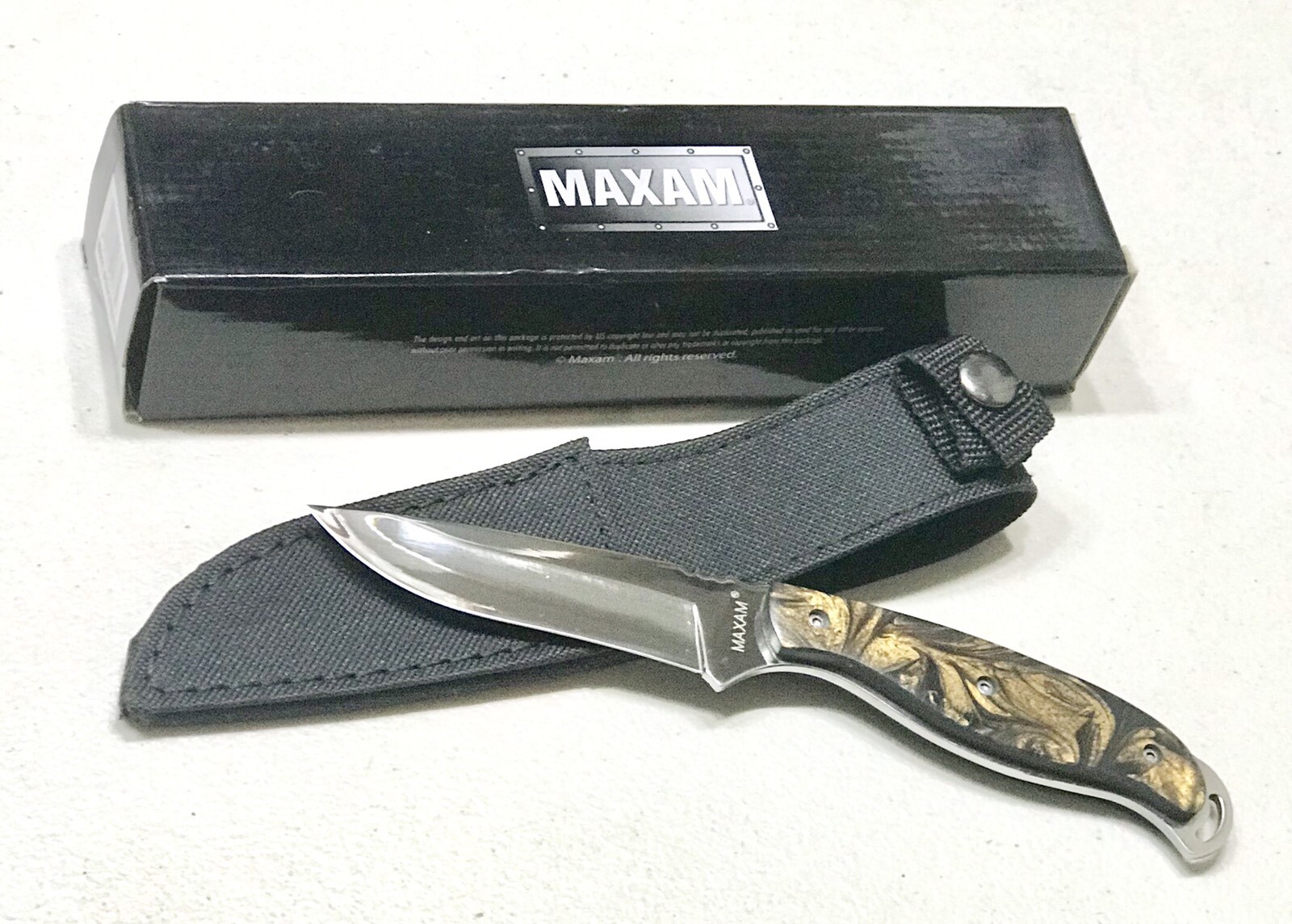 Maxam China Nat’l Headquarters USA Fixed Blade Dagger Knife Sheath Case ...