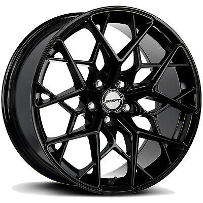 4-Shift H35 Piston 18x8.5 5x120 +35mm Gloss Black Wheels Rims 18" Inch ...