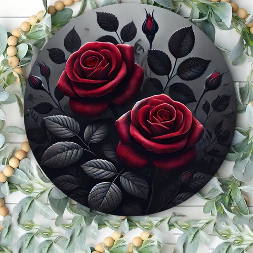 HOME-7.8"Red Rose Metal Art - Waterproof Wall Decor | eBay