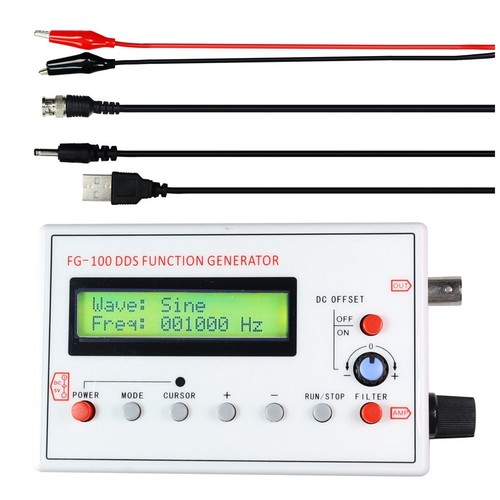 FG-100 DDS Function Signal Generator Frequency Counter 1Hz - 500Khz ...