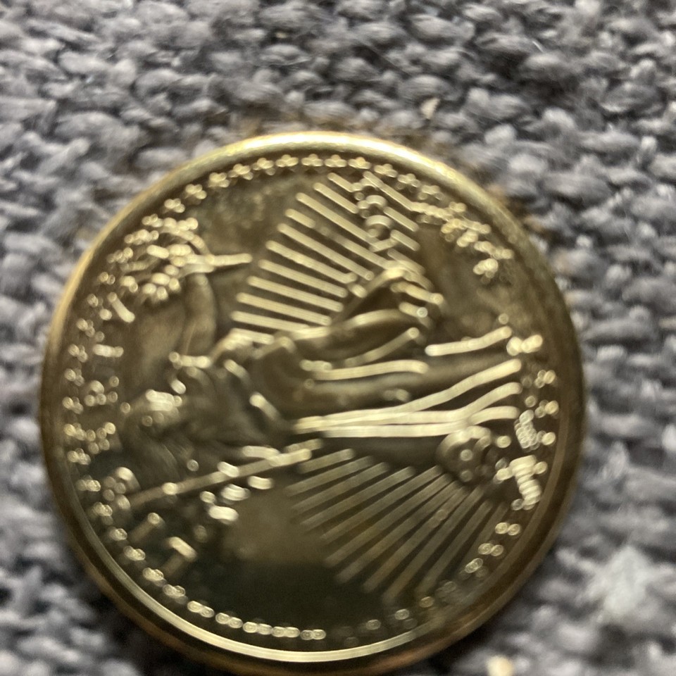 Lot of two gold colored coins stamped copies | eBay