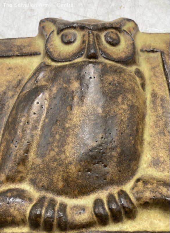 Janet Ontko Brown Clay Owl Welcome Collectible Handmade Art Unique Wall ...