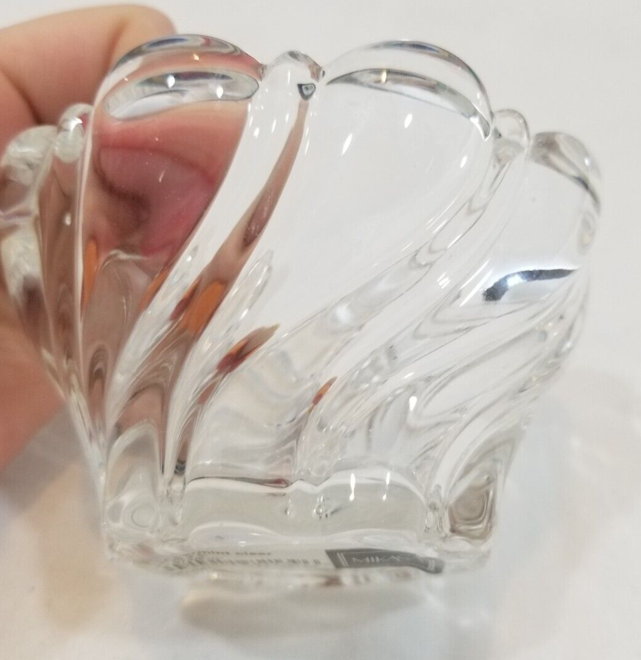 Mikasa Peppermint Clear Votive Candle Holder Small Glass Dish 2.5" Tall ...