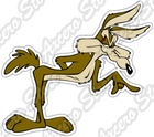 Wiley Coyote Roadrunner Road Runner Cartoon Car Bumper Vinyl Sticker ...