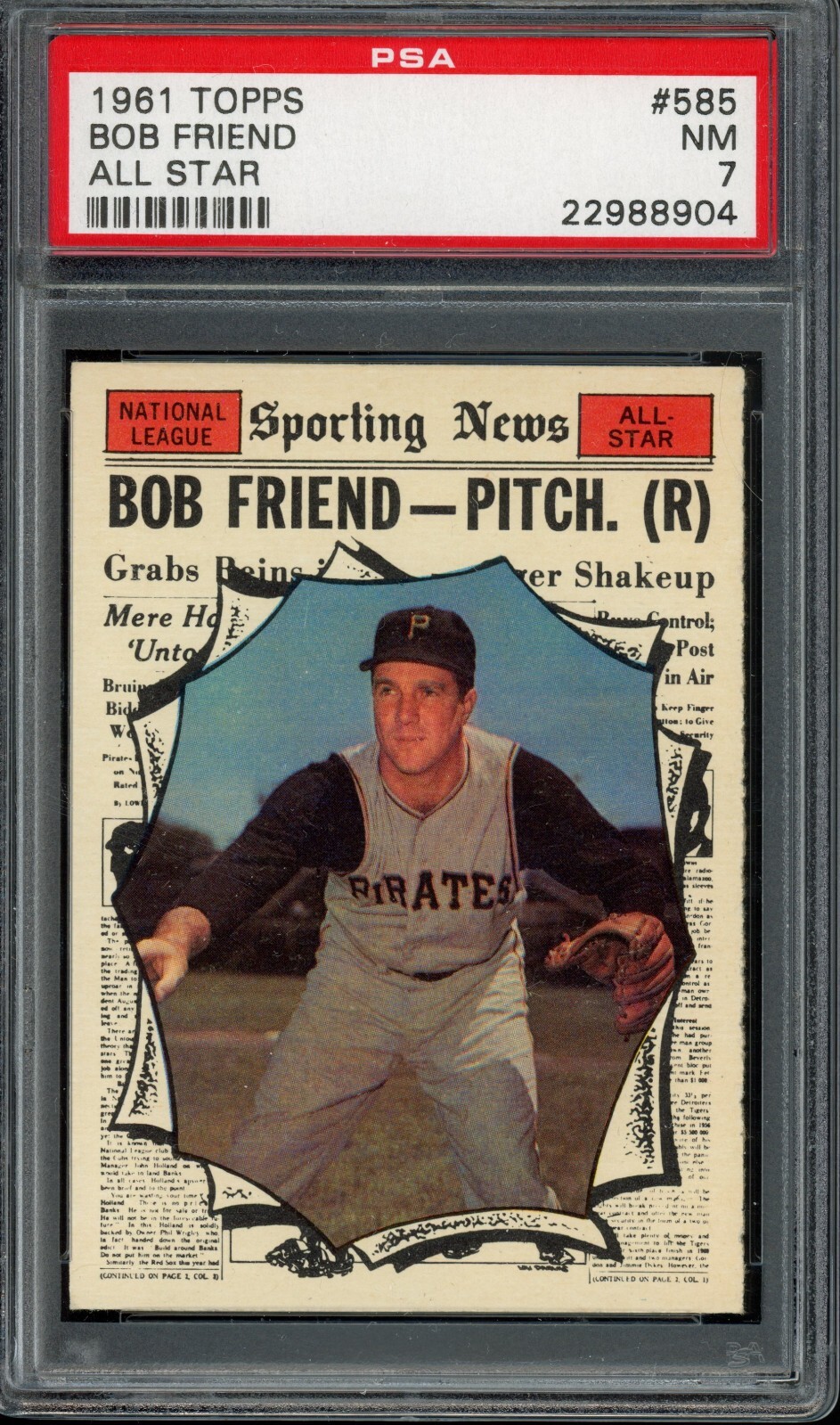 1961 Topps - High # #585 Bob Friend for sale online | eBay