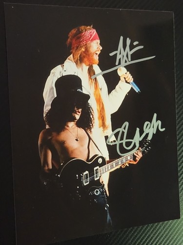 Axl Rose / Slash Guns N Roses GNR Signed 8x10 COA Autograph Photograph ...