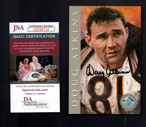 Doug Atkins HOF Signed Autograph Cleveland Brown Signature Series Card ...