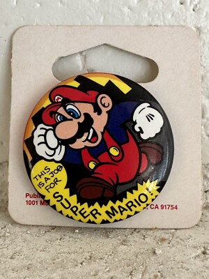Super Mario Button/Pin. “This job Is for Super Mario!” Vintage | eBay