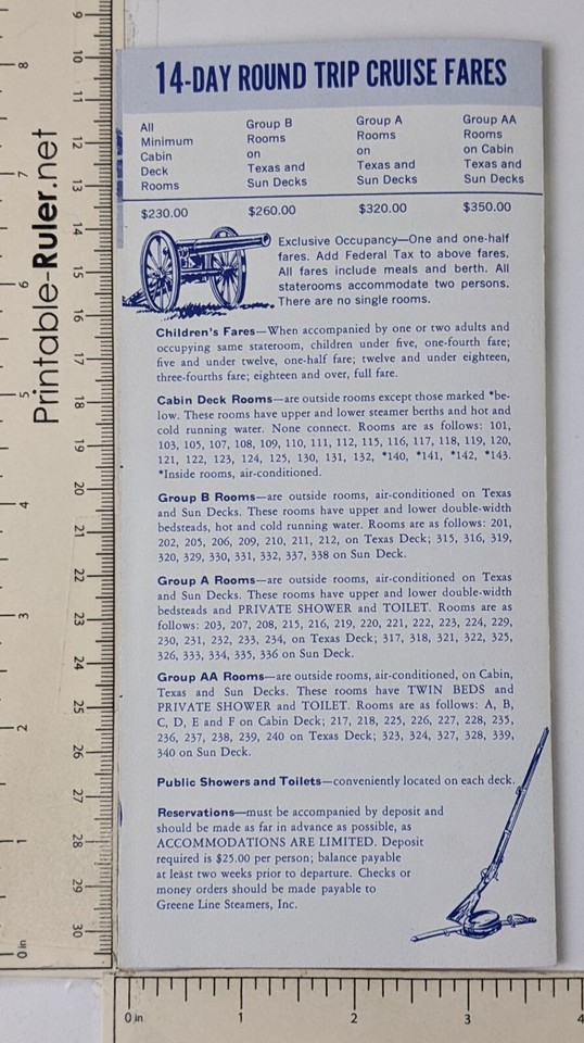 1960s SS Delta Queen Chattanooga TN River Cruise Greene Line Brochure ...