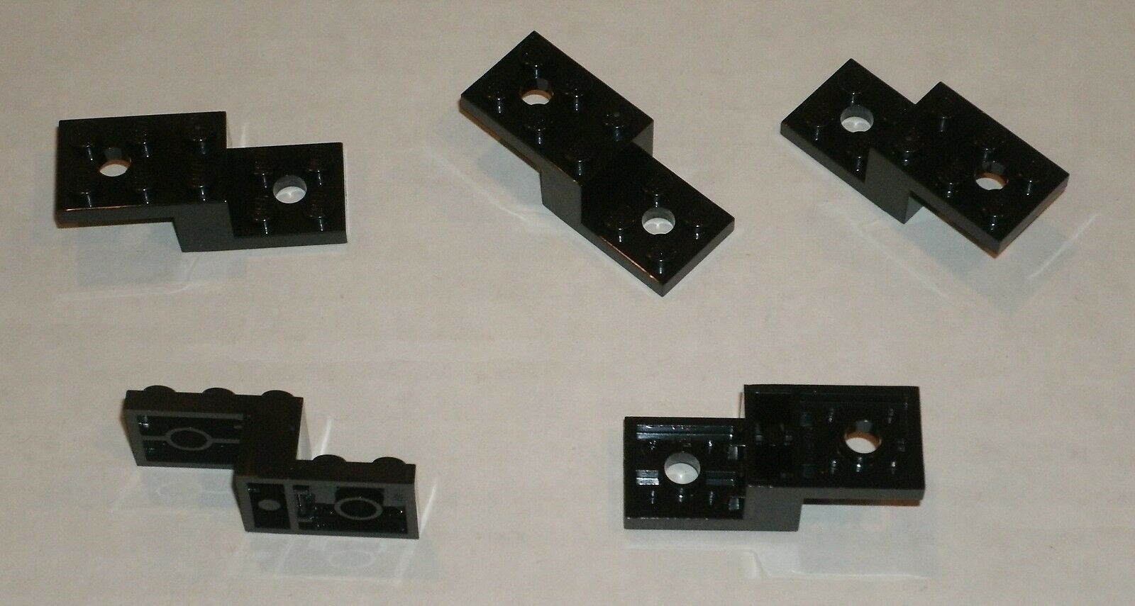 LEGO NEW 2x5x1 1/3 Black Bracket with Holes (5x) 6039194 Brick 11215 | eBay