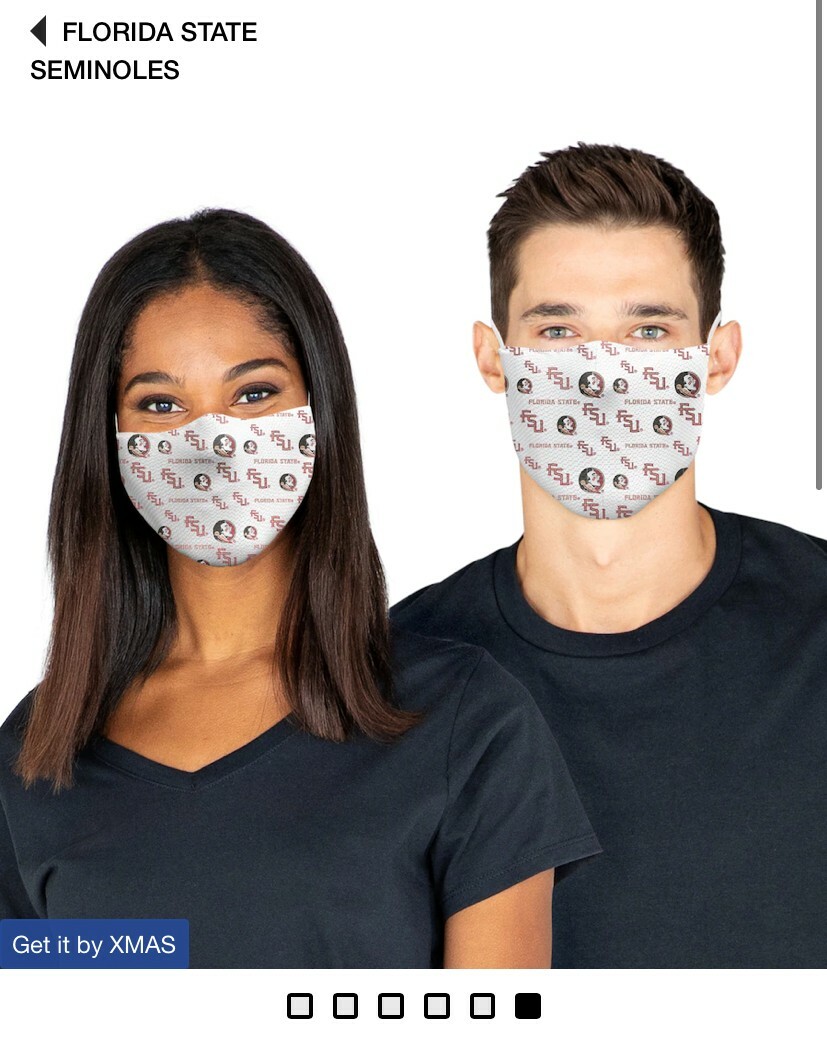 Florida State Seminoles Face Covering 3-Pack Fanatic Branded Adult ...