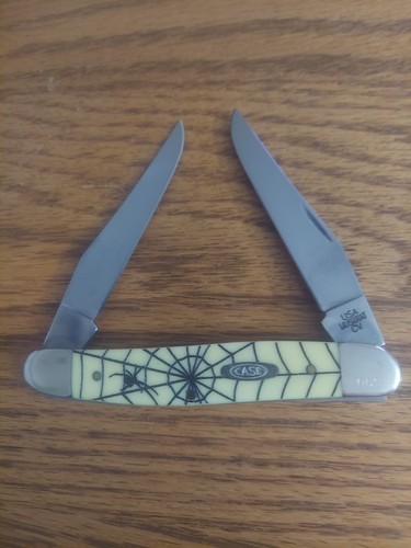 Case XX Yellow Spider Web Muskrat Knife #062 | eBay