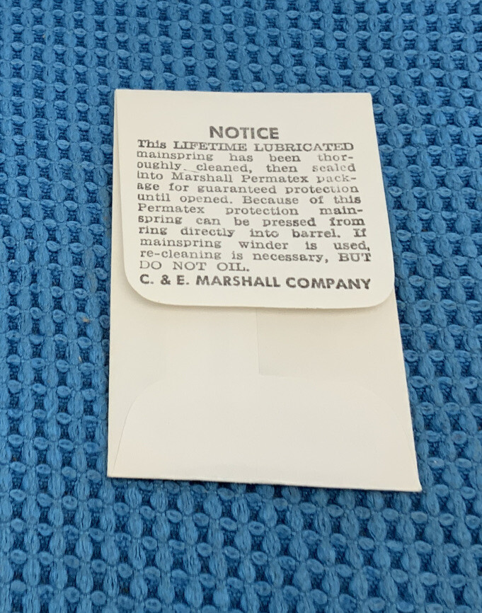 3232W Watchcraft Mainspring (8.5 X 10 X 15) NEW OLD STOCK (610E-712K) L ...