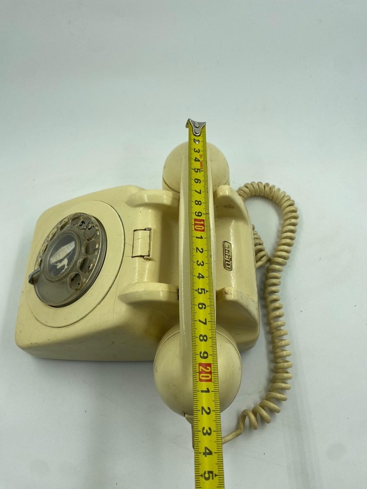 Vintage Original Cream Rotary Dial Telephone Retro Prop Home Telephone ...