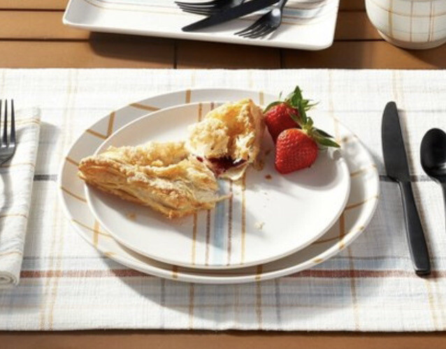 Hearth & Hand Magnolia Melamine Golden Yellow Stripe Salad Plates Set 4 ...