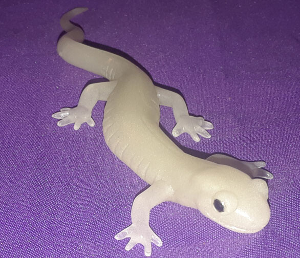 Salamander Replica - Realistic but Translucent Glow in the Dark PVC | eBay