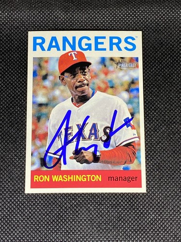Ron Washington Texas Rangers 2013 Topps Heritage Signed Auto Card #76 ...
