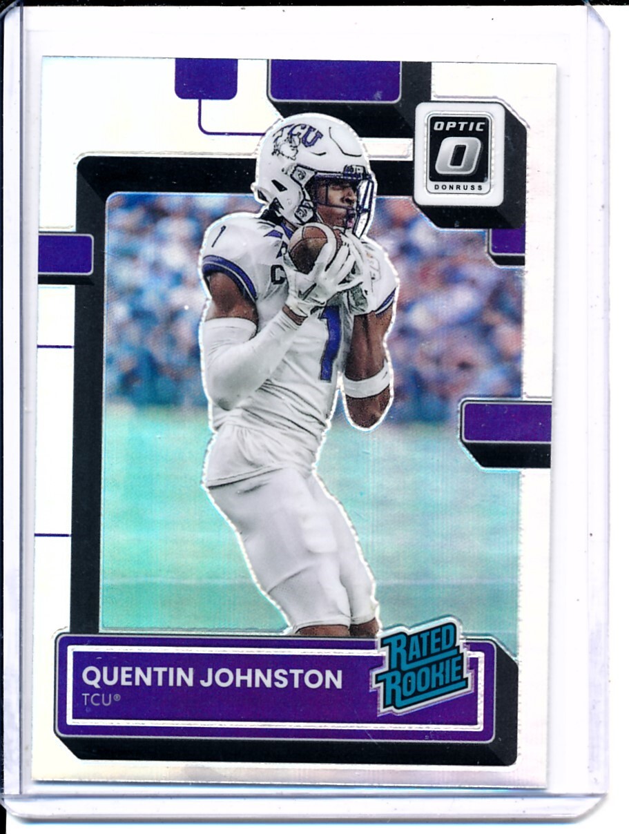 Quentin Johnson Optic Rated Rookie Silver Prizm RC - Chargers - TCU | eBay