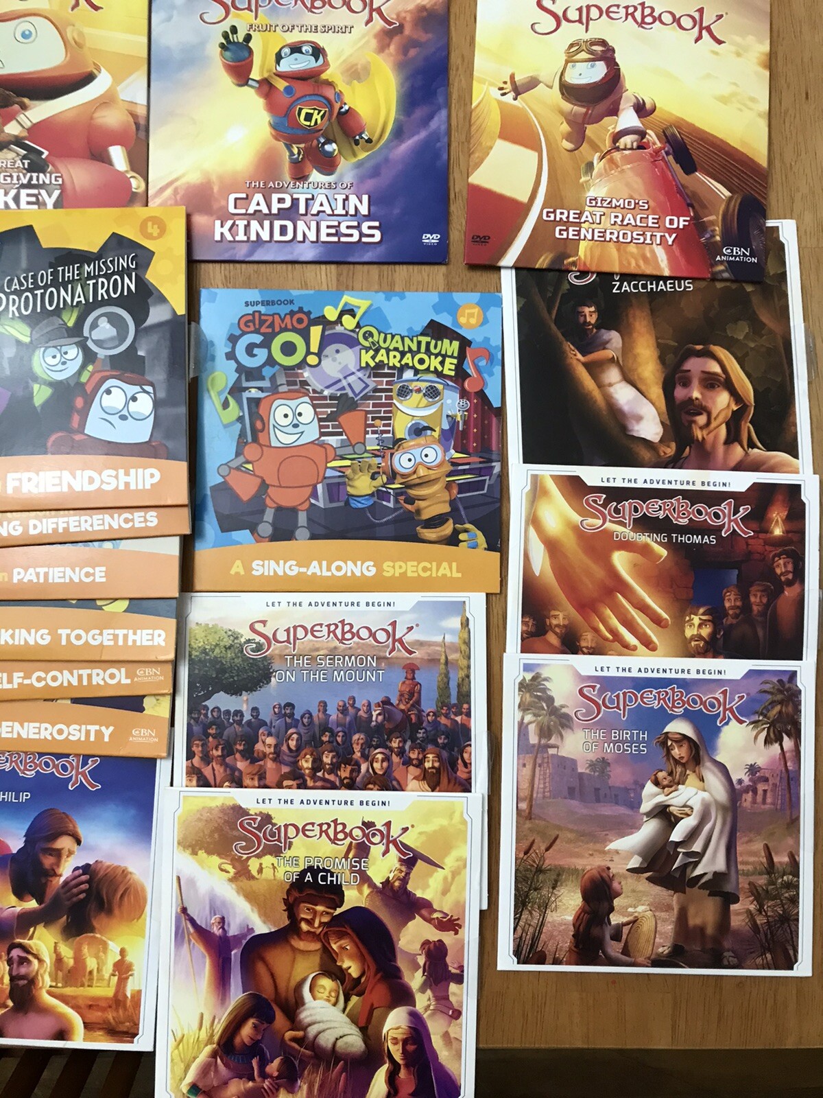 Mixed Lot of 35 Superbook Academy Gizmo Go DVDs Christian Bible Stories ...