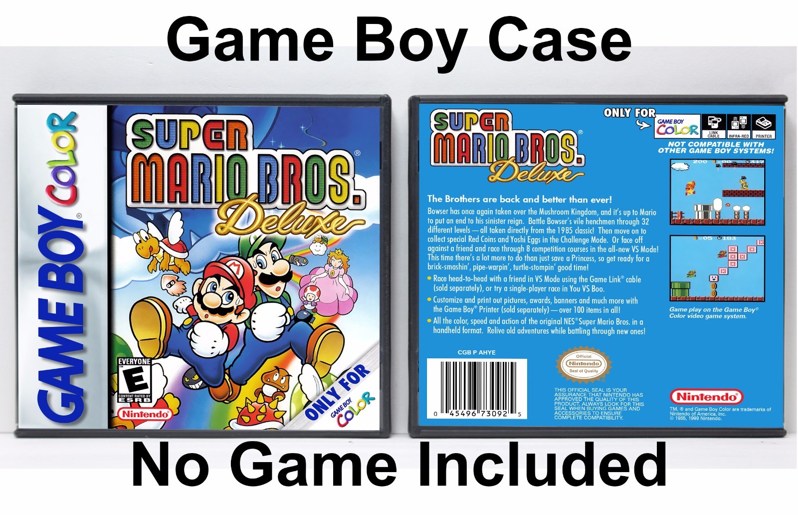Super Mario Bros. Deluxe - Game Boy Color GBC Case - *NO GAME*