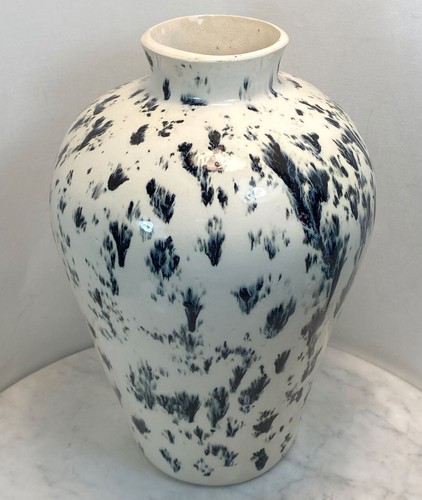 Vintage Large Modern Splatter Spotted Studio Art Vase. Signed Porcelain ...