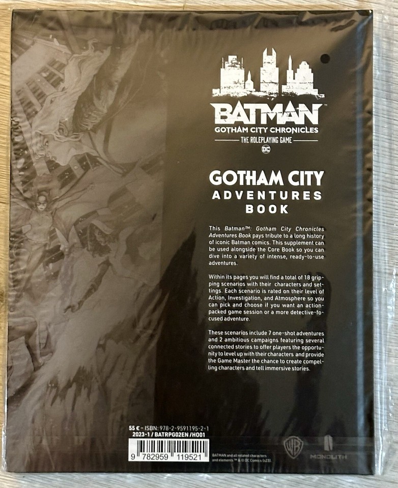 DC Batman Gotham City Chronicles RPG Hardcover Adventures Book ...