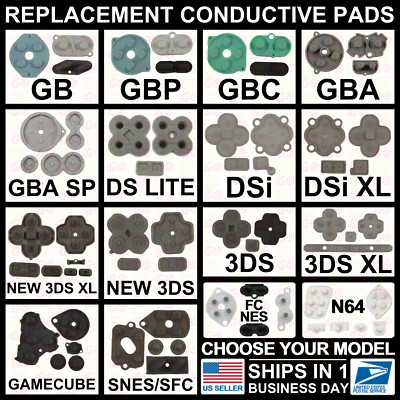 Conductive Rubber Controller D-Pad GB/GBC/GBA/SP/DS/Lite/DSi/New/3DS/XL ...