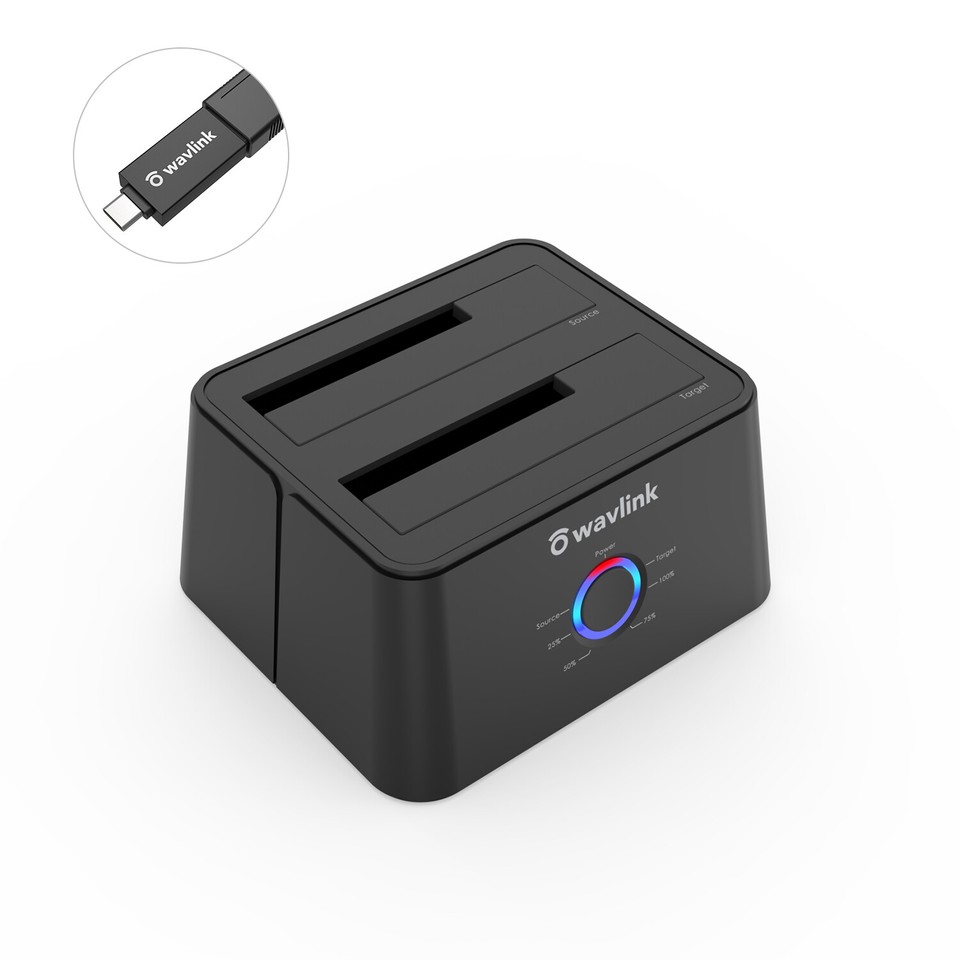 USB 3.0 to SATA Hard Drive Dock Dual Bay &2.5" 3.5"HDD/SDD Docking ...