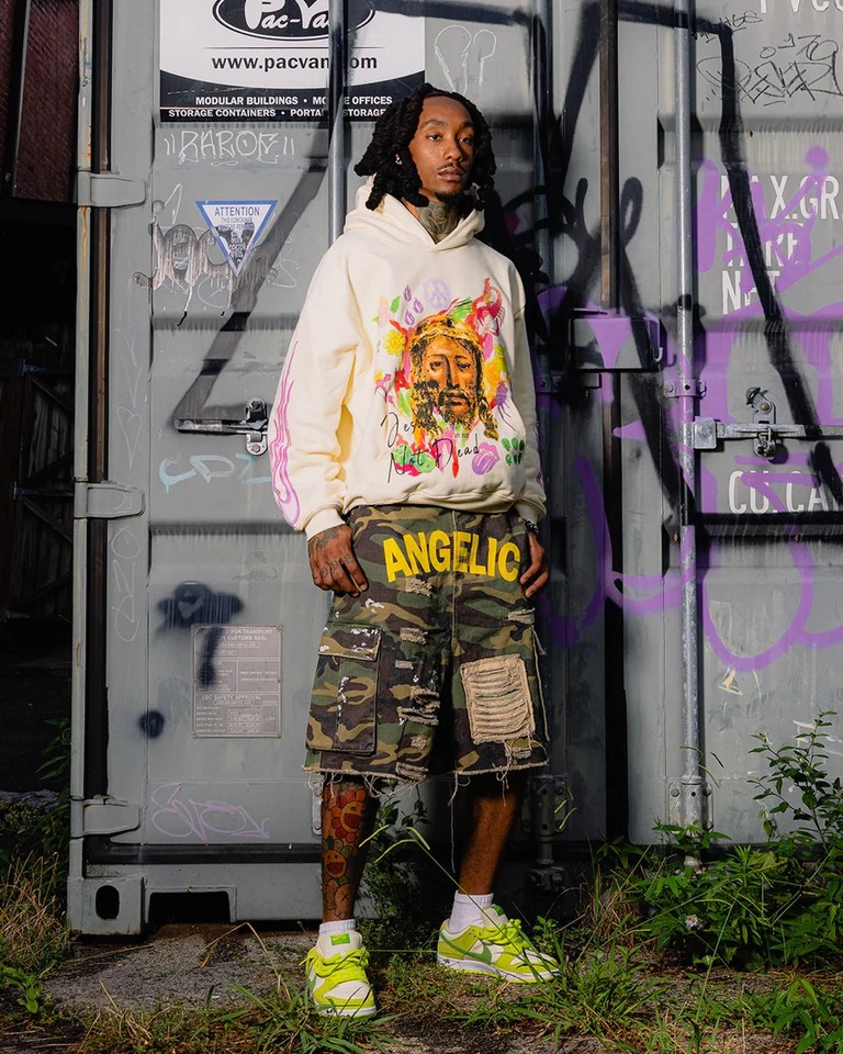 NWT Angelic Motion Hoodie Mens Sz S Jesus Art Graphic Pullover Peace ...