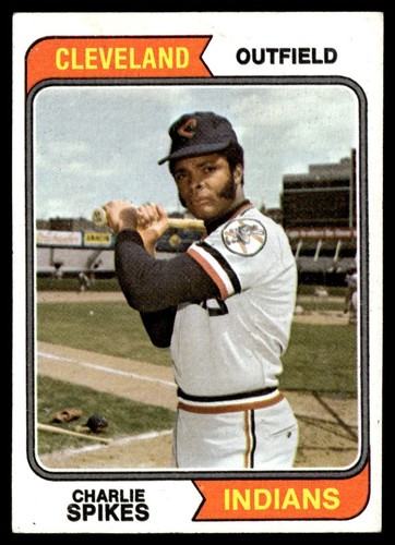1974 Topps Card Baseball Charlie Spikes Cleveland Indians #58 EX-MT | eBay