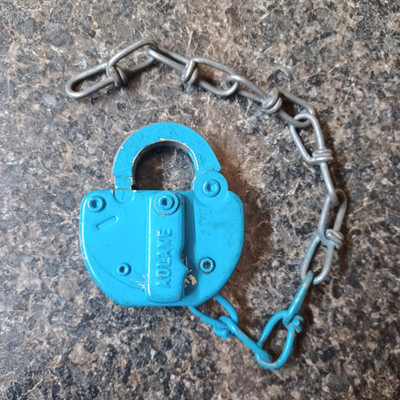 ADLAKE CSX Railroad Blue Signal Lock Padlock - No Key | eBay