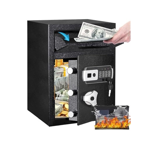 Digital Combination Safe, Secure Storage with Alarm & Emergency Key ...