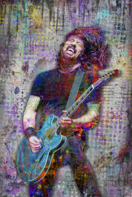 Dave Grohl Of The Foo Fighters 20x30inch Poster, Dave Grohl Art Free ...