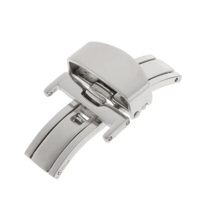 StainlESS Steel Butterfly Clasp Watch Buckle Push Belt Strap | eBay