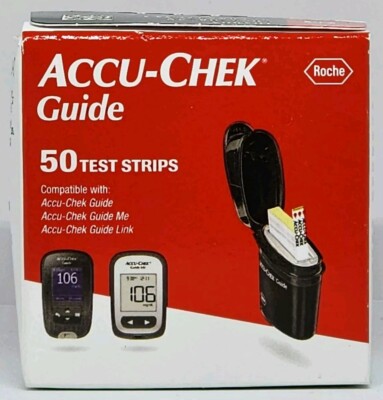 Accu-Chek Guide Test Strips 50 Count for Diabetic Blood Glucose Testing ...