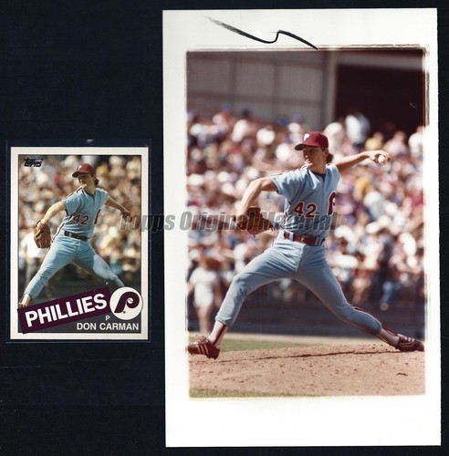 Don Carman Phillies 1985 Topps Traded Original Extra Photo 5x8 Vault ...