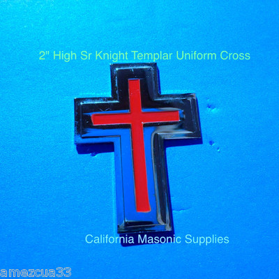 Templar Sir Knight silver With Red 2" Uniform and Hat Cross York Rite ...