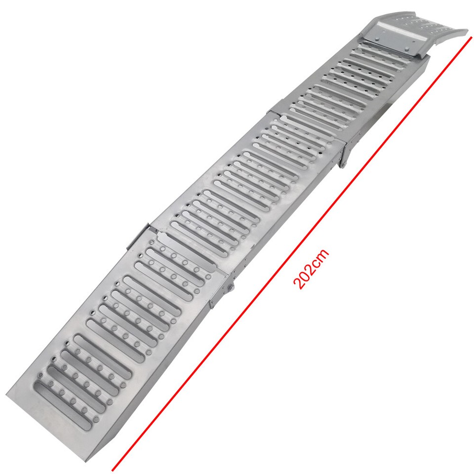 Folding Aluminum Lawn Garden Car Short Bed Truck Ramps Motorcycle Ramp ...