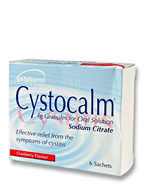 Cystocalm Cystitis Relief Urinary Tract Bladder Infection UTI Sodium ...